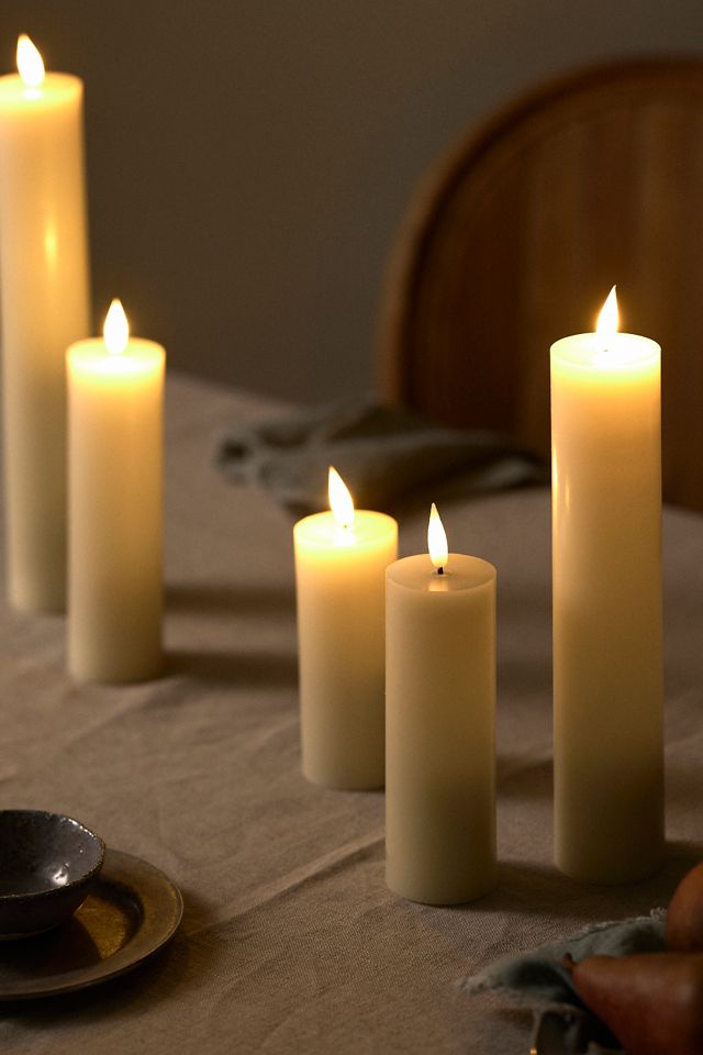 Stargazer Flameless Pillar Candle, 7 Inch | AnthroLiving