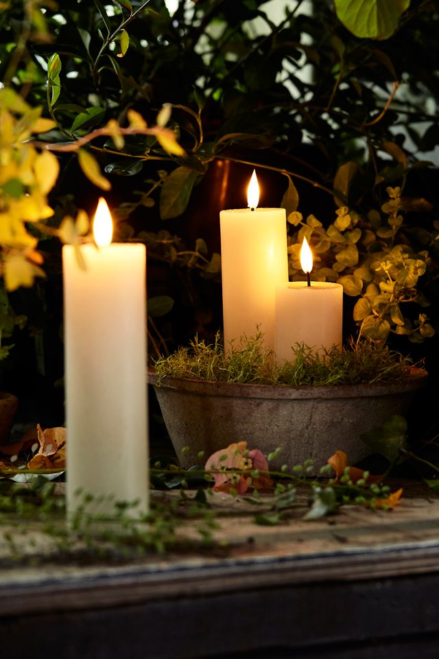 Stargazer Flameless Pillar Candle, 7 Inch | AnthroLiving