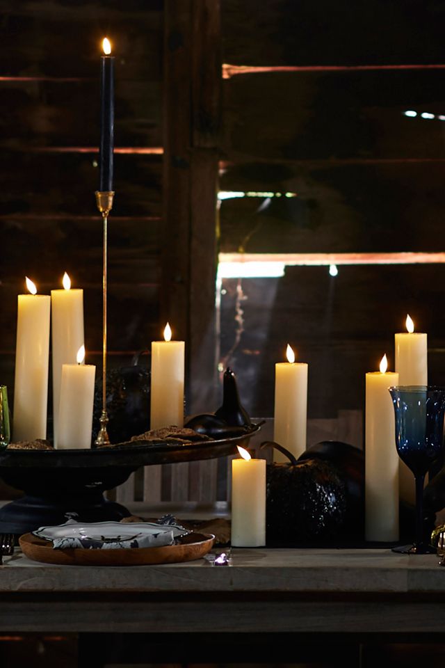 Stargazer Flameless Pillar Candle | Anthropologie