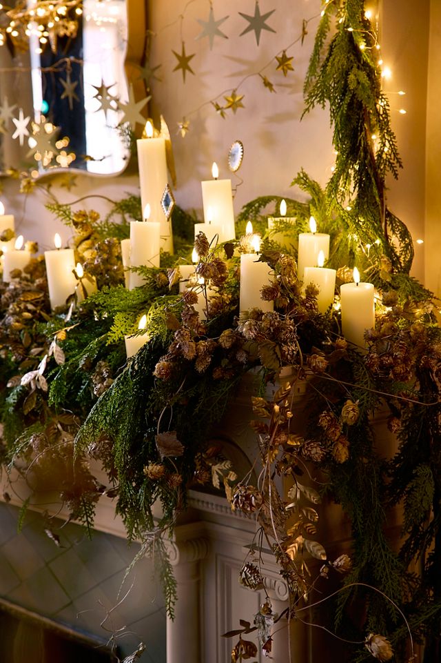 Stargazer Flameless Pillar Candle | Anthropologie