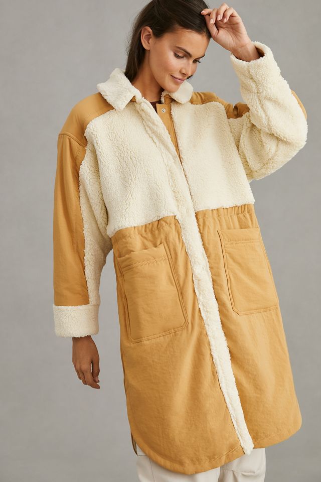 Daily Practice by Anthropologie Diamond Sherpa Jacket | Anthropologie