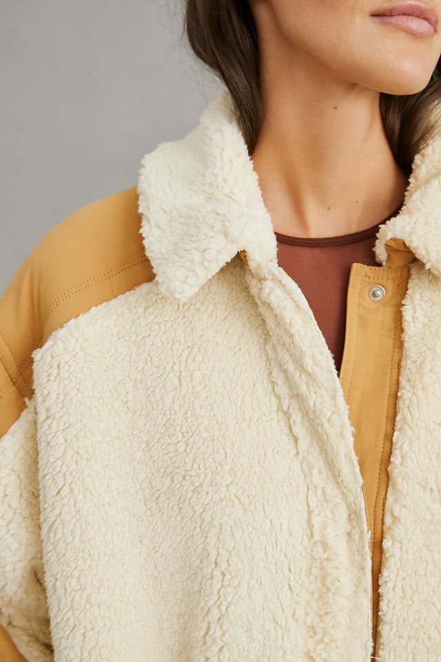 Daily Practice by Anthropologie Diamond Sherpa Jacket | Anthropologie