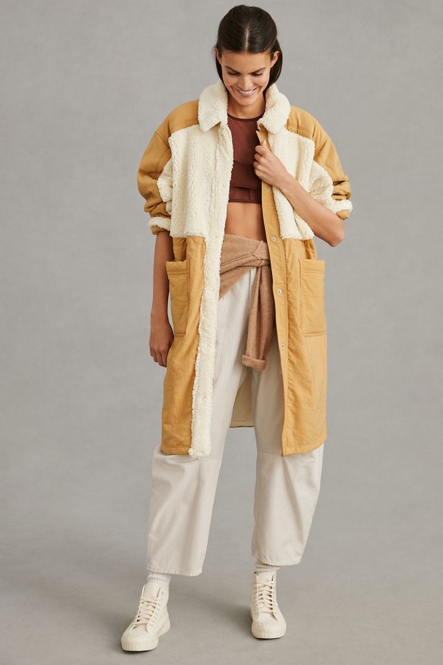 Daily Practice by Anthropologie Diamond Sherpa Jacket | Anthropologie
