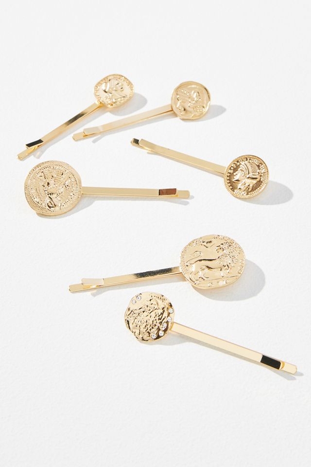 Set of Six Coin Bobby Pins | Anthropologie