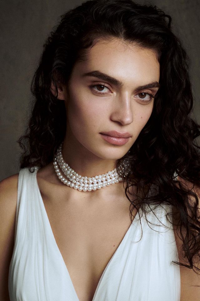 Serefina Five-Tier Pearl Necklace | Anthropologie