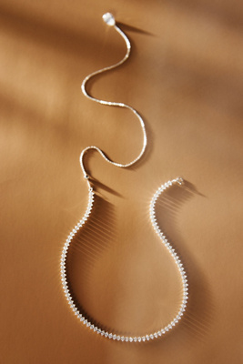 Serefina Oval Shaped Crystal Necklace | Anthropologie