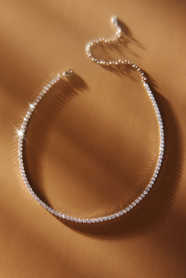 Serefina Crystal Tennis Necklace | Anthropologie