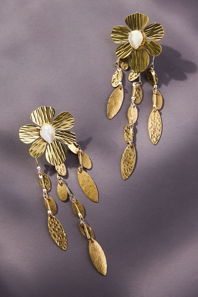 Floating Petals Drop Earrings | Anthropologie