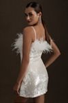 Audrey Adele Adelaide Feather & Sequin Mini Dress | Anthropologie