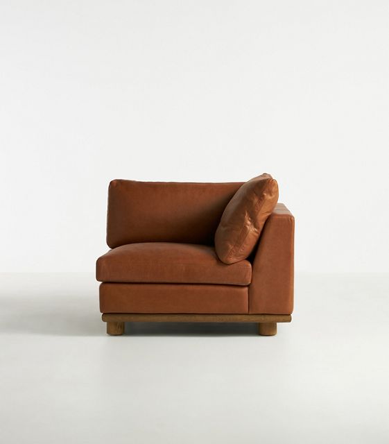 Saguaro Modular Leather One-Arm Chair | AnthroLiving
