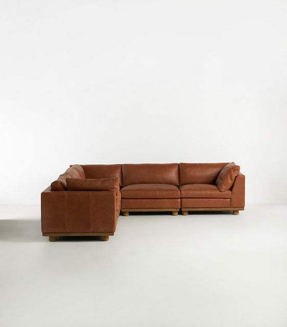 Saguaro Modular Leather One-Arm Chair | Anthropologie