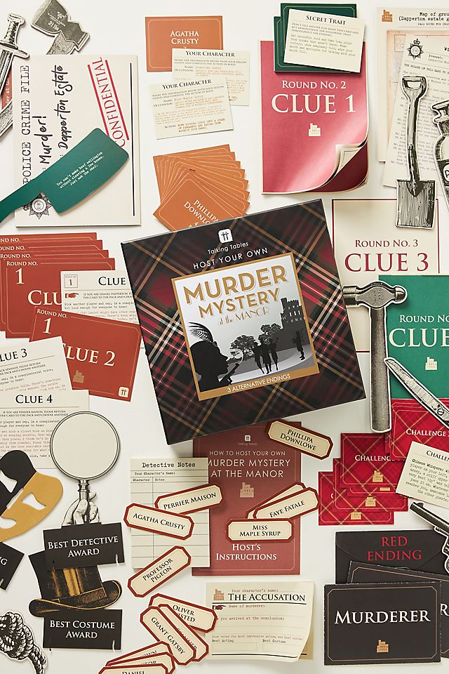 Host Your Own Murder Mystery Game Kit | AnthroLiving Host Your Own Murder Mystery Game Kit | AnthroLiving