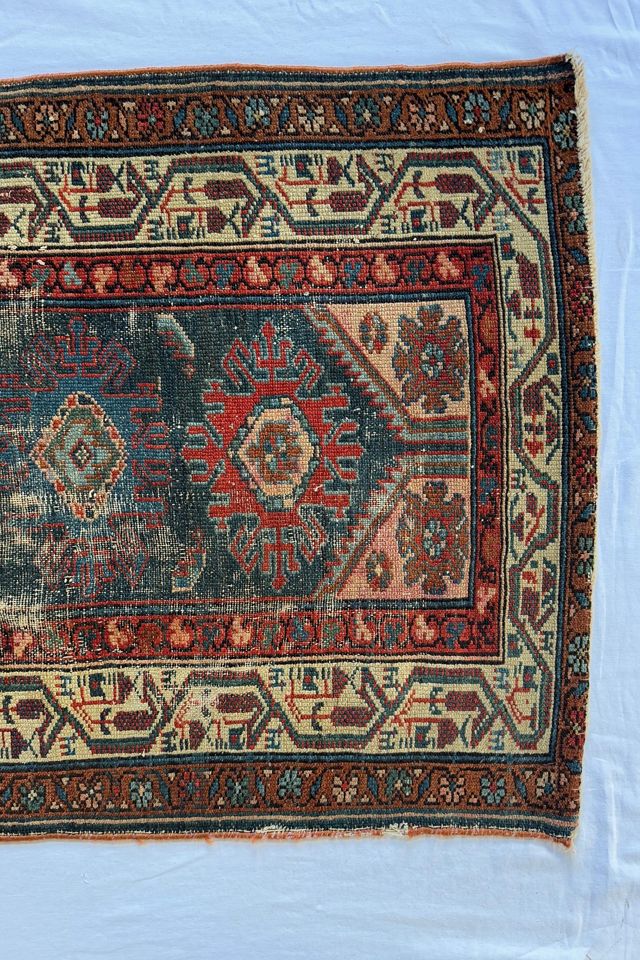 Blue Parakeet Rugs Antique Persian Scatter Rug No 2162 | AnthroHome