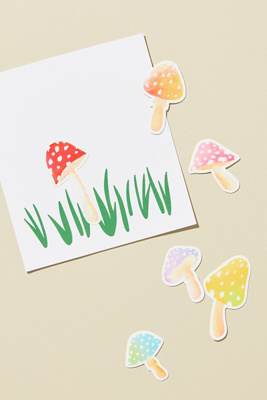 Magic Mushrooms Sticker Set | Anthropologie