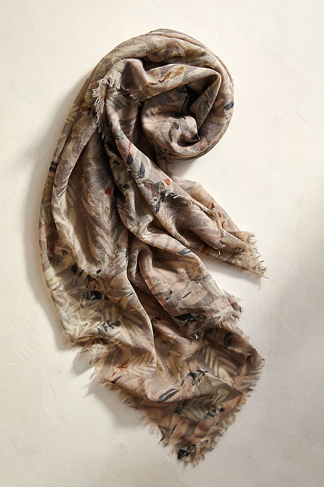 Floating Leaves Wool Scarf | Anthropologie Floating Leaves Wool Scarf | Anthropologie