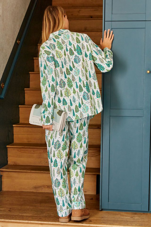 Printfresh Long-Sleeve Trees Sleep Set | Anthropologie