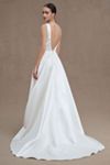 Wtoo by Watters Jaya V-Neck Taffeta A-Line Wedding Gown | Anthropologie