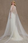 Watters Vittoria Pearl-Embellished Sheer Cape | Anthropologie