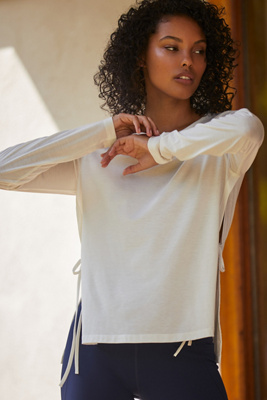 Sweaty Betty Tie Side Yoga Long Sleeve Top | Anthropologie