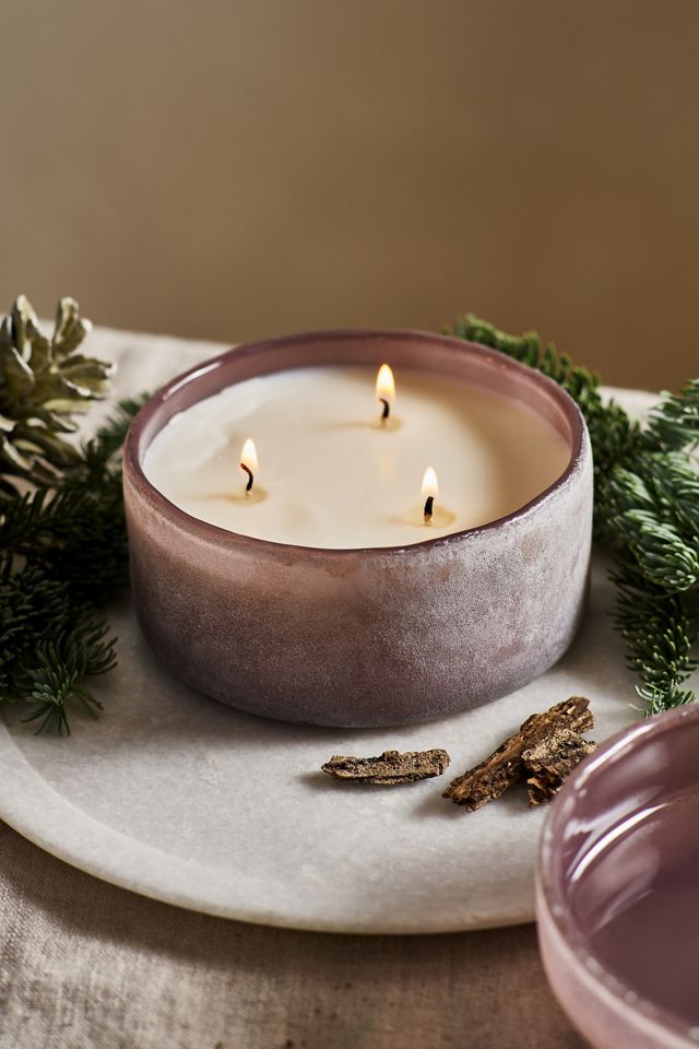 Linnea Sanded Glass Jar Candle Collection | AnthroLiving