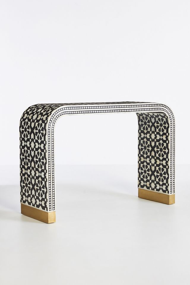 Moroccan Waterfall Inlay Console Table | AnthroLiving