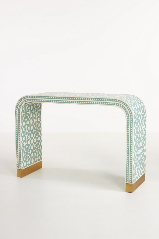 Waterfall Inlay Console Table