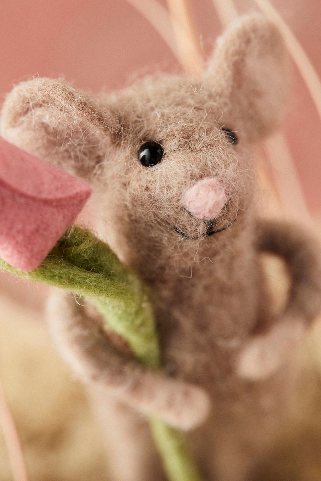Sweet Rose Felted Mouse | Terrain