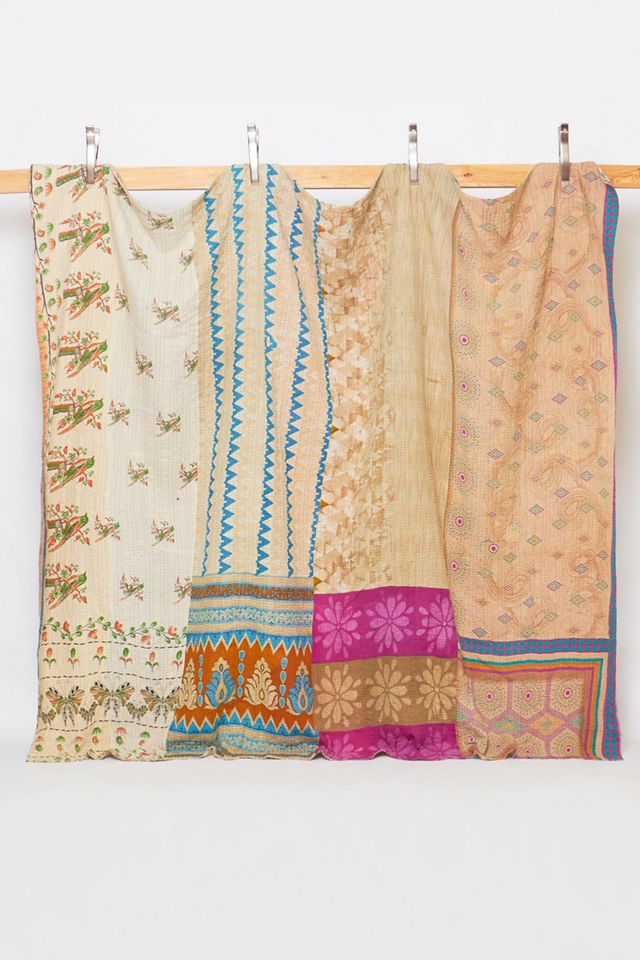 Anchal King Kantha Quilt No. K220306 | AnthroLiving