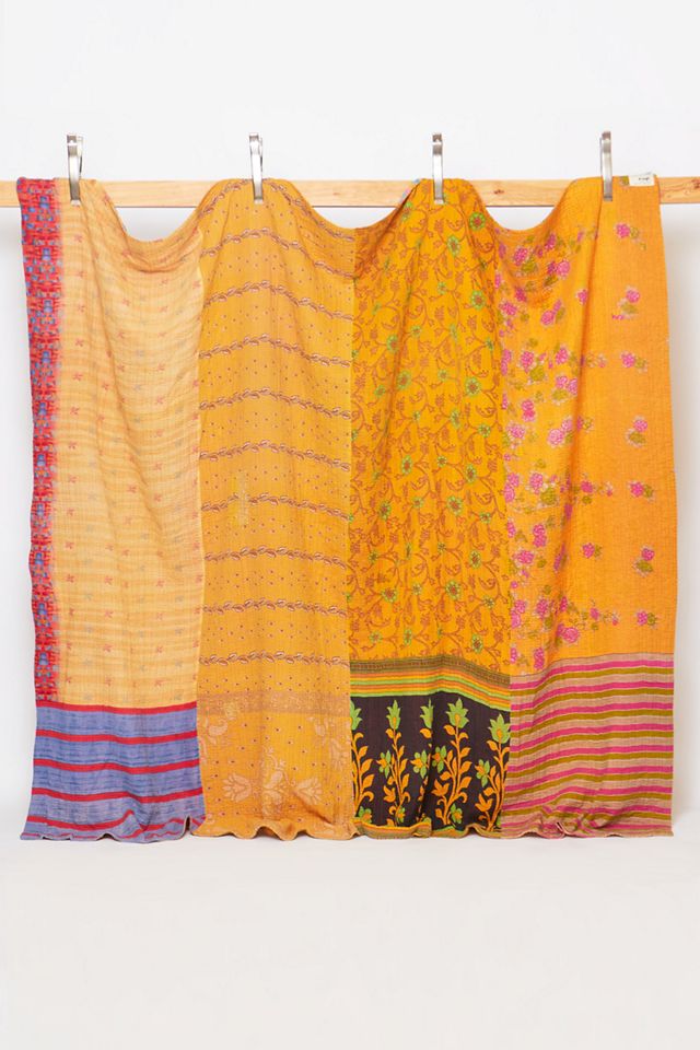 Anchal King Kantha Quilt No. K220310 | Anthropologie