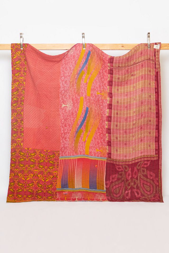 Anchal Queen Kantha Quilt No. Q220301 | AnthroLiving