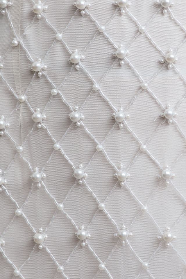 Audrey Adele Pearl Overlay Sleeveless Midi Dress | Anthropologie