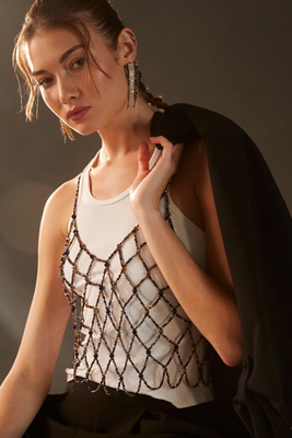 Current Air Multicolor Beaded Tank | Anthropologie