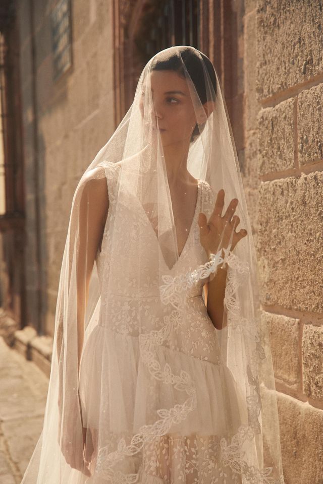 Beaded Blossom Veil | Anthropologie