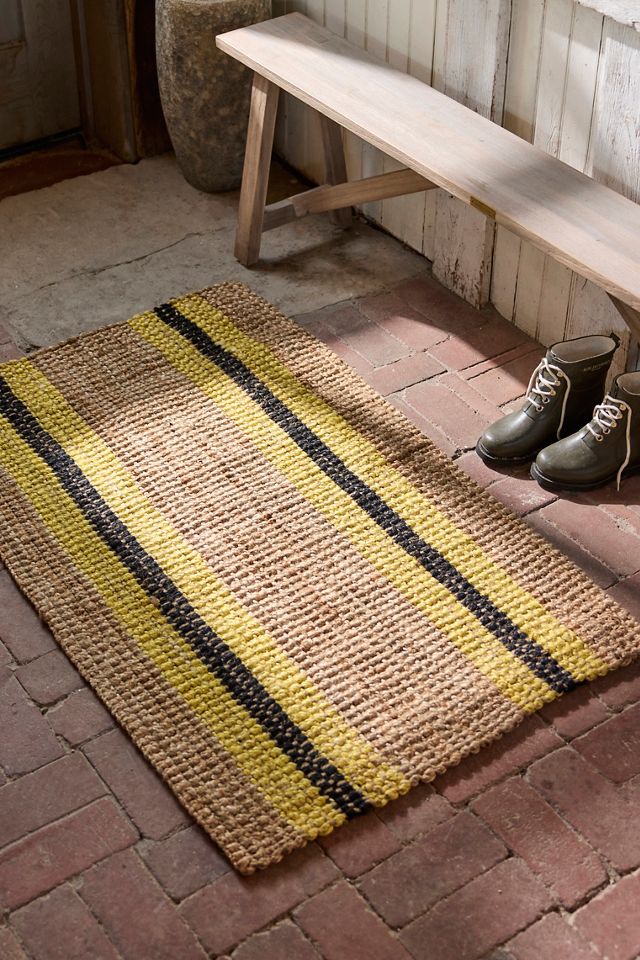 Sunny Stripe Jute Rug | AnthroLiving