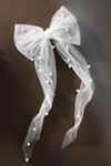 Sheer Pearl-Embellished Bow | Anthropologie