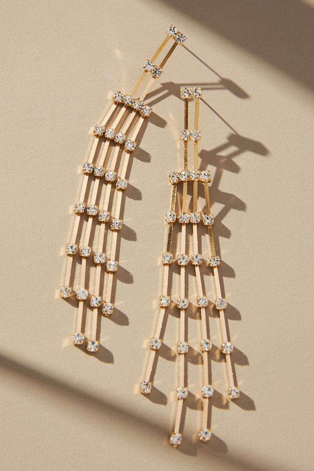Ladder-Drop Rhinestone Earrings | Anthropologie UK