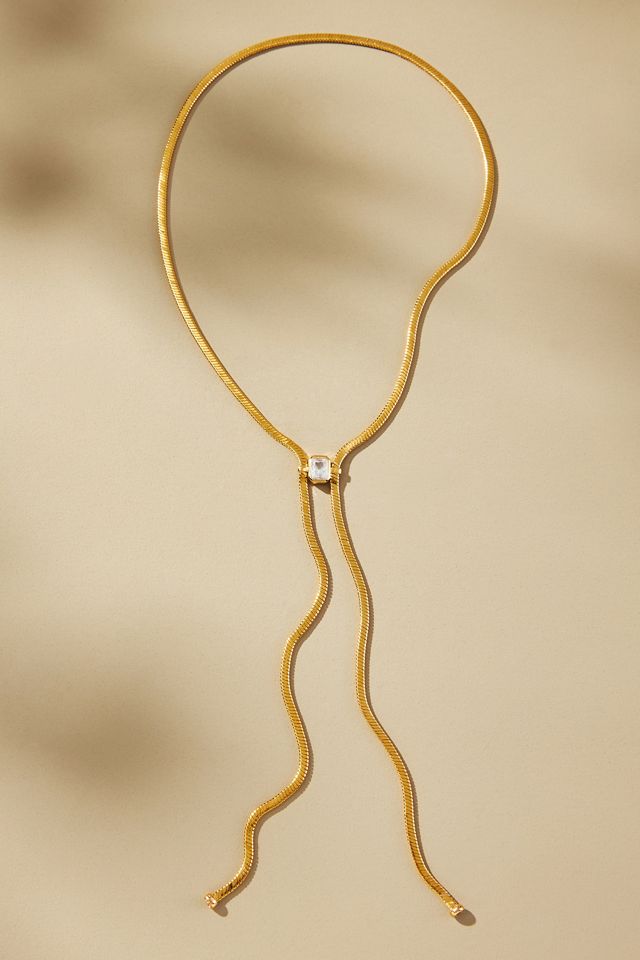 Gold Bolo-Tie Necklace | Anthropologie