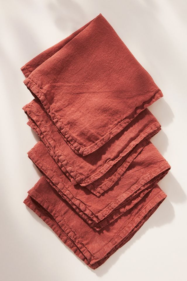 Edison Portuguese Linen Napkins, Set of 4 | AnthroLiving