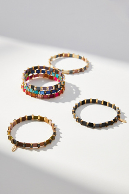 Multi-Color Chicklet Bracelet | Anthropologie