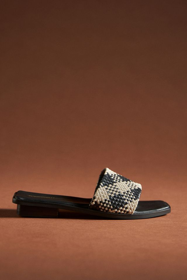 Intentionally Blank Slide Heeled Sandals | Anthropologie