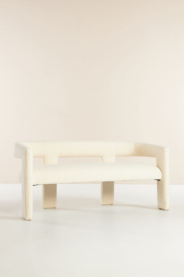 Boucle Effie Dining Bench | AnthroHome