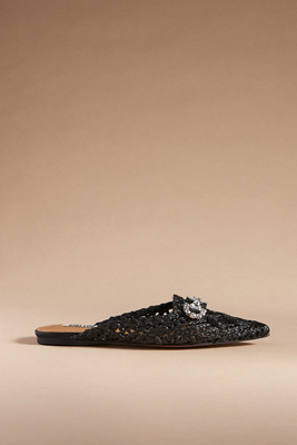 Bibi Lou Embellished Woven Mules | Anthropologie