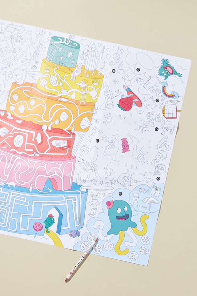 Games Giant Coloring Poster | AnthroLiving
