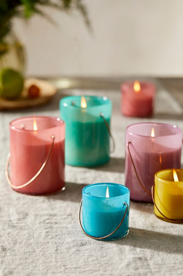 Hanging Colorful Glass Citronella Candle | Terrain