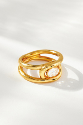 Shyla 22k Gold Anya Ring | Anthropologie