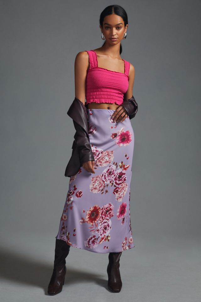 The Regan Seamless Smocked Square-Neck Tank | Anthropologie