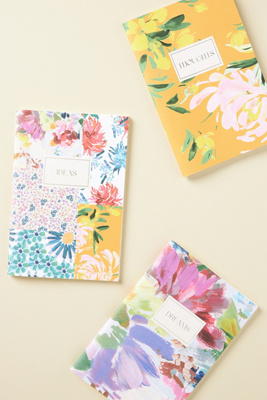 Floral Journals, Set of 3 | AnthroLiving