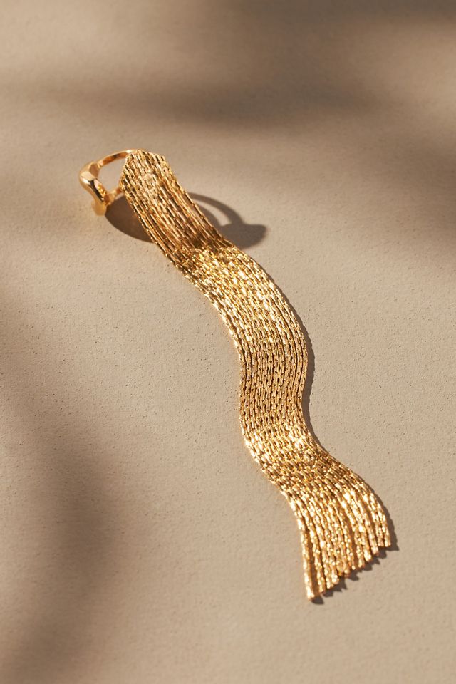 Fringed Chain Ear Cuff | Anthropologie