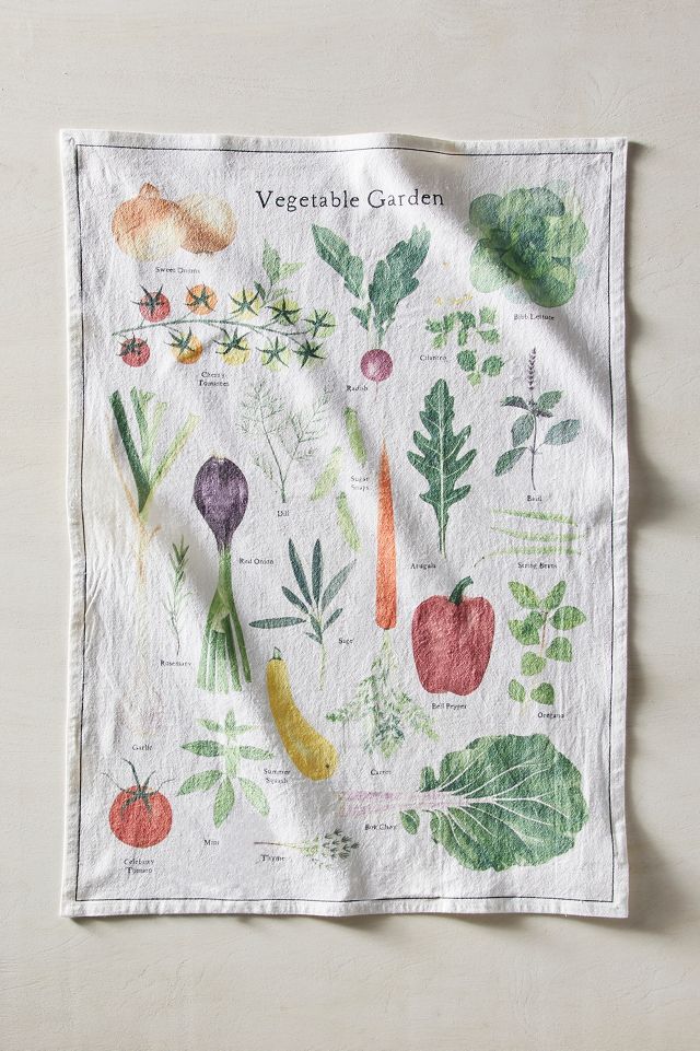 May We Fly Veggie Garden Dish Towel | AnthroHome