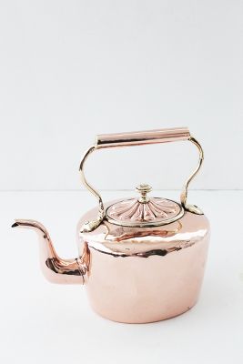 Coppermill Kitchen Vintage English Tea Kettle With Emobssed Lid, C.1850 ...